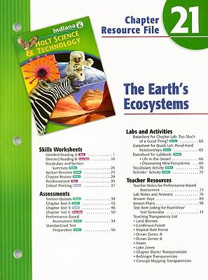 Indiana Holt Science & Technology Chapter 21 Resource File: The Earth's ...