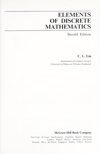 Elements of Discrete Mathematics used book by Chung L. Liu