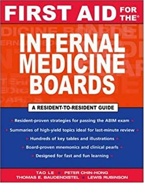 First Aid for the Internal Medicine Boards used book by Tao Le, Lewis ...