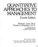 Quantitative Approaches to Management used book by Charles A ...