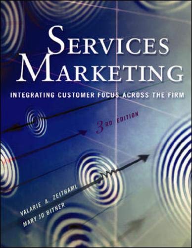 Services Marketing used book by Mary Jo Bitner, Dwayne D. Gremler ...