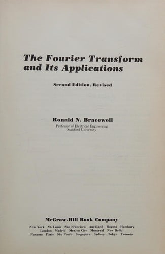 The Fourier Transform And Its Applications Used Book By R N Bracewell