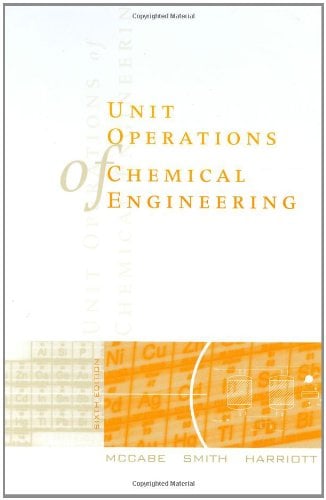 Unit Operations of Chemical Engineering used book by Julian Smith ...