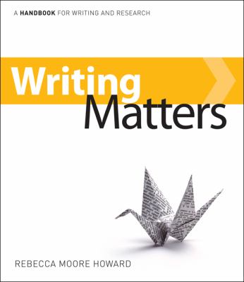 Writing Matters book by Rebecca Howard: 9780072418750
