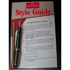 "Economist" Style Guide used book by Economist Publications Staff ...