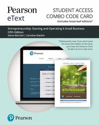Pearson EText for Entrepreneurship : Starting and Operating a Small ...