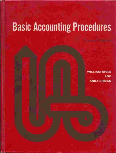 Basic Accounting Procedures used book by William Niven, Anka Ohman ...