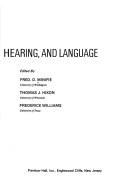Normal Aspects of Speech, Hearing, and Language used book by Thomas J ...