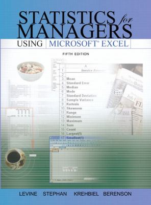Statistics for Managers Using Microsoft Excel used book by Mark L. Berenson, Timothy C. Krehbiel ...