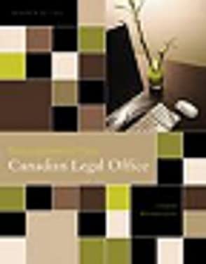 Student Workbook for Use with Procedures for the Canadian Legal Office ...