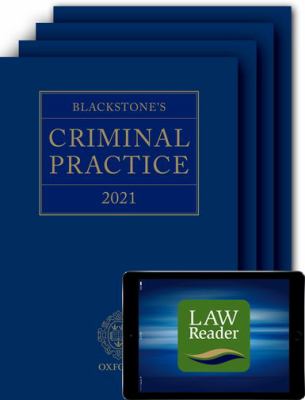 Blackstone's Criminal Practice 2021 (Book, All Supplements, and Digital ...