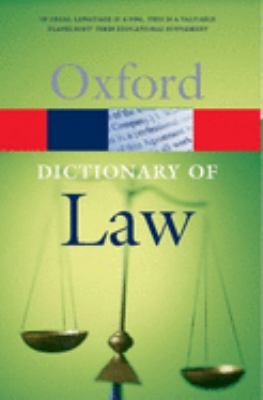 A Dictionary of Law used book by Elizabeth A. Martin: 9780192806987