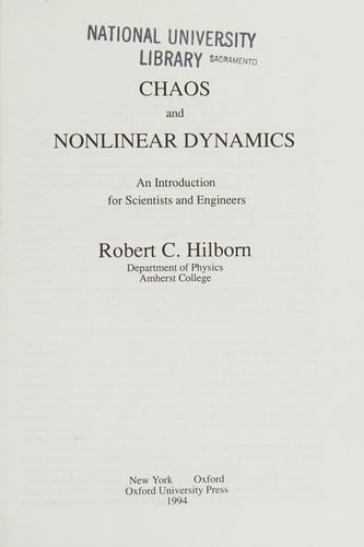 Chaos And Nonlinear Dynamics An Introduction For Scientists And