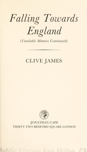 Falling Towards England used book by Clive James: 9780224028226