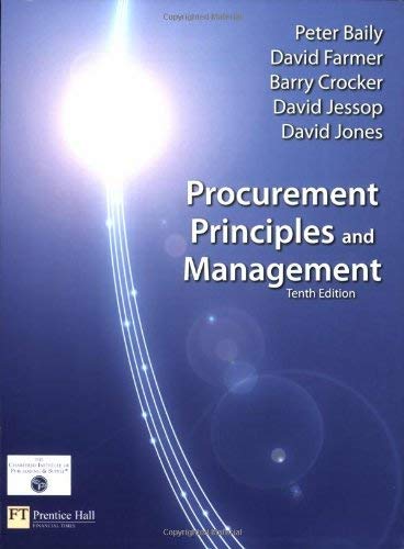 Procurement, Principles and Management used book by David Jones, David ...