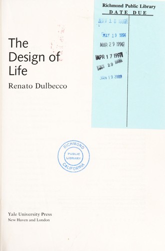 The Design of Life used book by Renato Dulbecco: 9780300037913