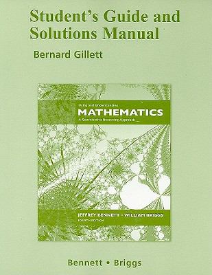 Student's Study Guide and Solutions Manual for Using and Understanding Mathematics used book by ...