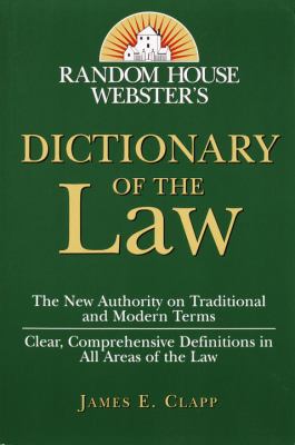 Random House Webster's Dictionary of the Law used book by James E ...