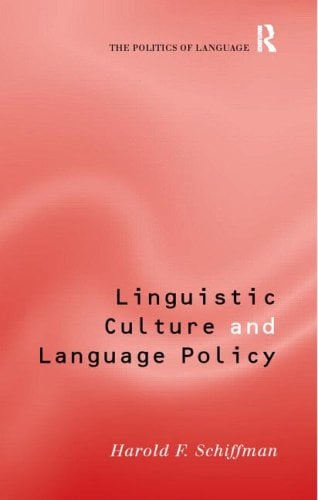 Linguistic Culture and Language Policy used book by Harold Schiffman ...