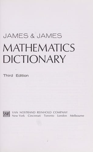 Mathematics dictionary used copy by Glenn James: 9780442040888