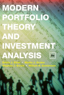 Modern Portfolio Theory and Investment Analysis book by Edwin J. Elton ...