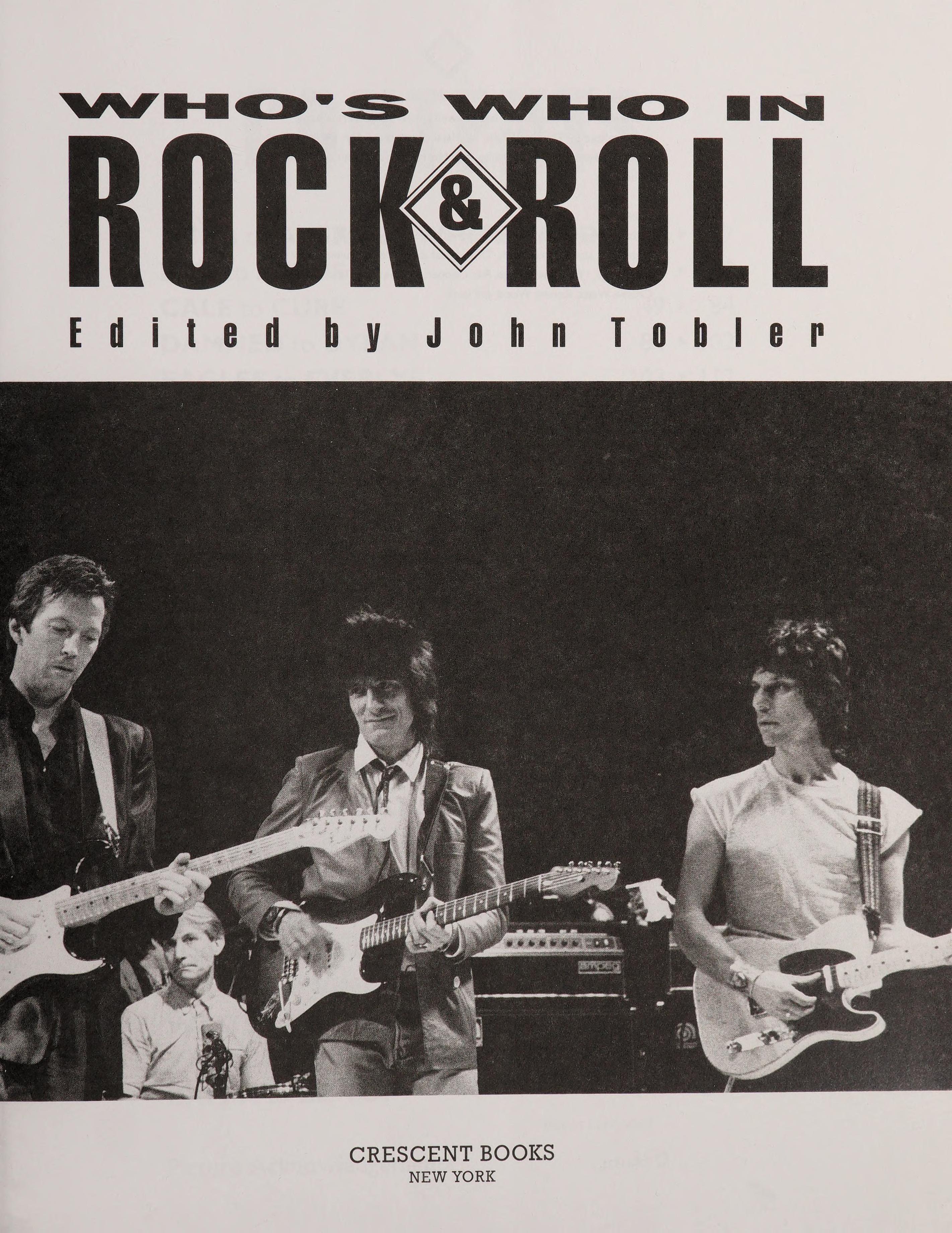 Who's Who in Rock and Roll used book by John Tobler: 9780517056875