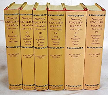 History of English Drama, 1660-1900 book by Allardyce Nicoll: 9780521087773
