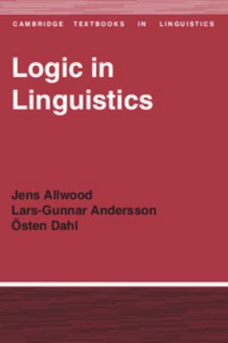 Logic in Linguistics used book by Jens Allwood, Lars-Gunnar Andersson ...