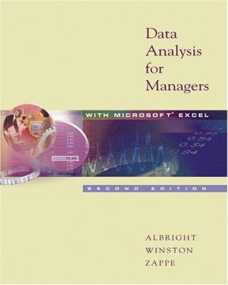 Data Analysis for Managers with Microsoft Excel used book by Wayne L ...