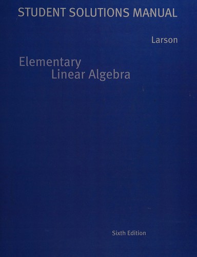 Elementary Linear Algebra used book by Ron Larson, David C. Falvo ...