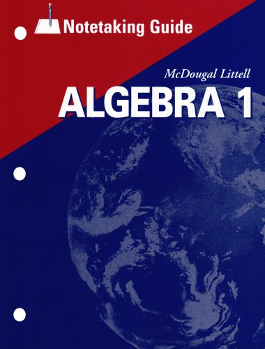 McDougal Littell Algebra 1 : Notetaking Guide, PE book by Ron Larson ...