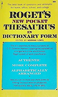 Roget's New Pocket Thesaurus In Dictionary Form used copy: 9780671773977