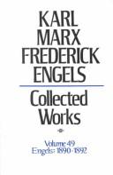 Karl Marx, Frederick Engels Collected Works : Engels 1890-92 book by ...