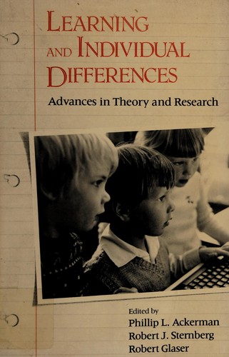 Learning and Individual Differences used book by Phillip L. Ackerman ...