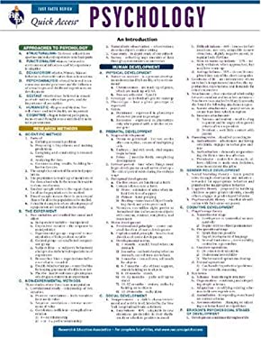 Psychology - REA's Quick Access Reference Chart (Quick Access Reference ...