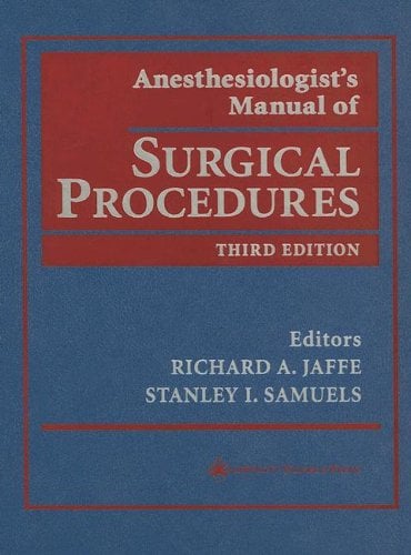 Anesthesiologist's Manual of Surgical Procedures used book by Stanley I ...