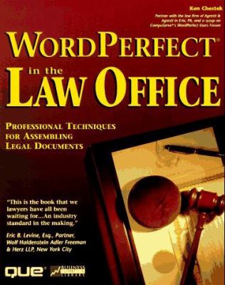 WordPerfect for Windows in the Law Office used book by Ken Chestek ...
