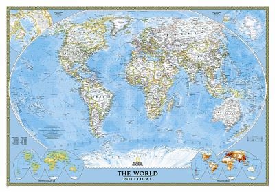 World Classic, Laminated : Wall Maps World book by U. S. National ...