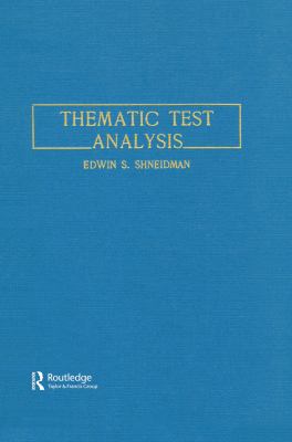 Thematic Test Analysis book by E. S. Shneidman: 9780805803679
