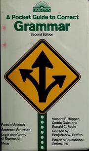 A Pocket Guide to Correct Grammar book by Vincent F. Hopper, Cedric ...