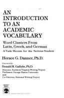 An Introduction to an Academic Vocabulary : Word Clusters from Latin ...