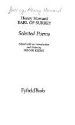 Henry Howard, Earl of Surrey (1517-1547) : Selected Poems used book by ...