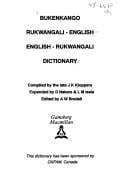 Rukwangali-English/English-Rukwangali Dictionary book by J.K. Kloppers ...