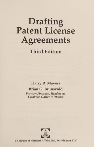 Drafting Patent License Agreements, 1992-1993 used book by Brian G ...