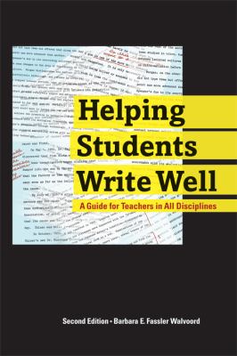 Helping Students Write Well used book by Barbara E. Fassler Walvoord