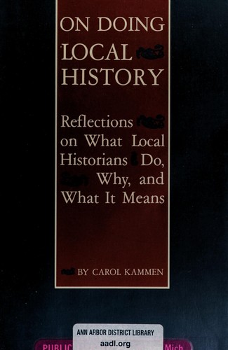On Doing Local History : Reflections of What Local Historians used book ...