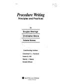 Procedure Writing : Principles and Practices used book by Valerie E ...