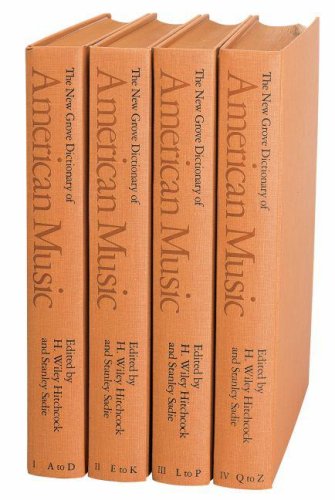 The New Grove Dictionary of American Music : 4 Volumes used book by ...