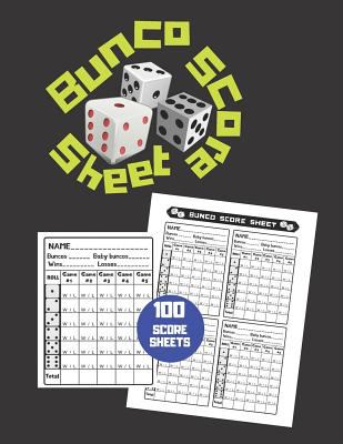 Bunco Score Sheet : V. 5 100 Bunco Score Pad for Dice Game / Bunco ...