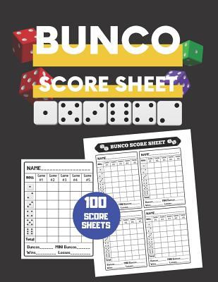 Bunco Score Sheet : V. 10 100 Bunco Score Pad for Dice Game / Bunco ...